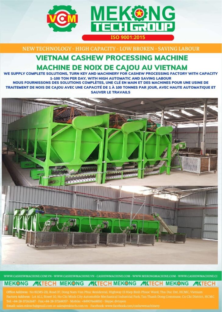 Raw Cashew nut Sizes Sorting Machine big new model 2022 - VIETNAM ...