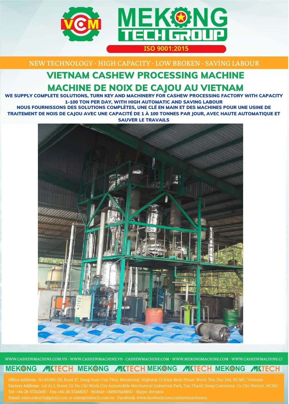 CARDANOL processing plant new model mekong-2022 big capacity - VIETNAM ...