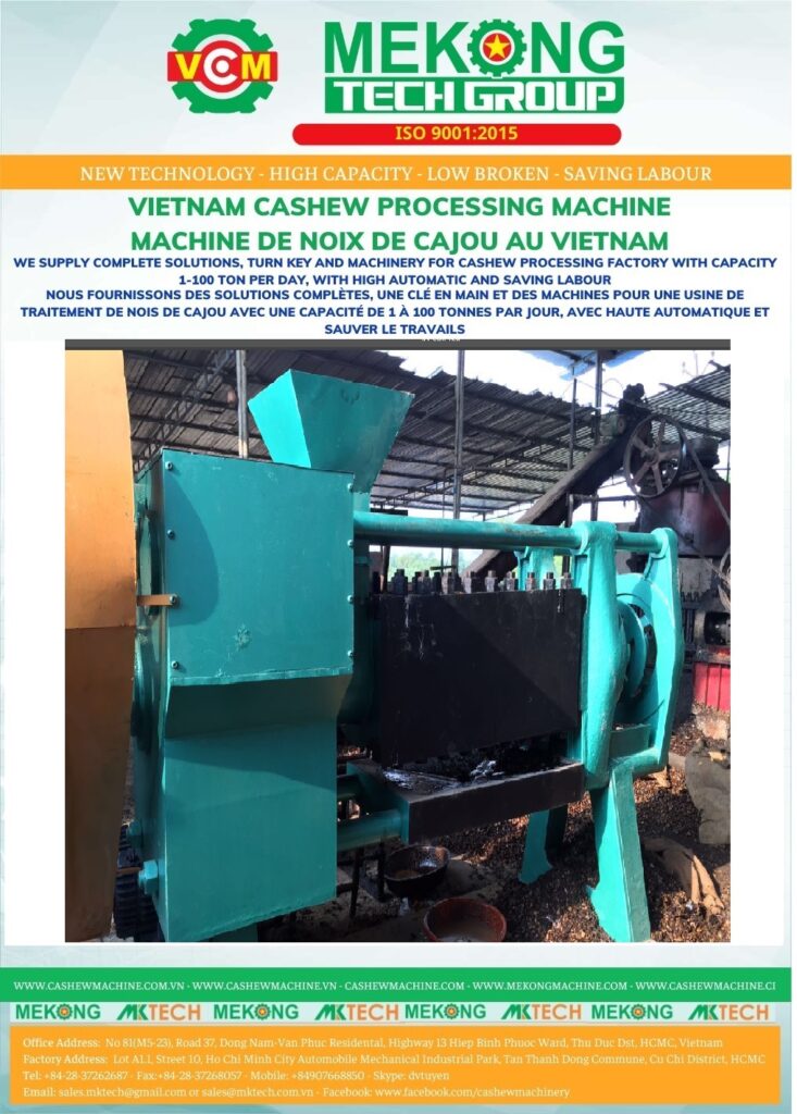 Cashew shell pressing machine, new model high capacity 1.5 ton/hour ...