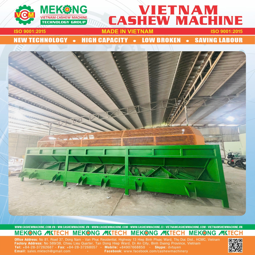 Raw cashew nut sizing machine New model VCM 2025